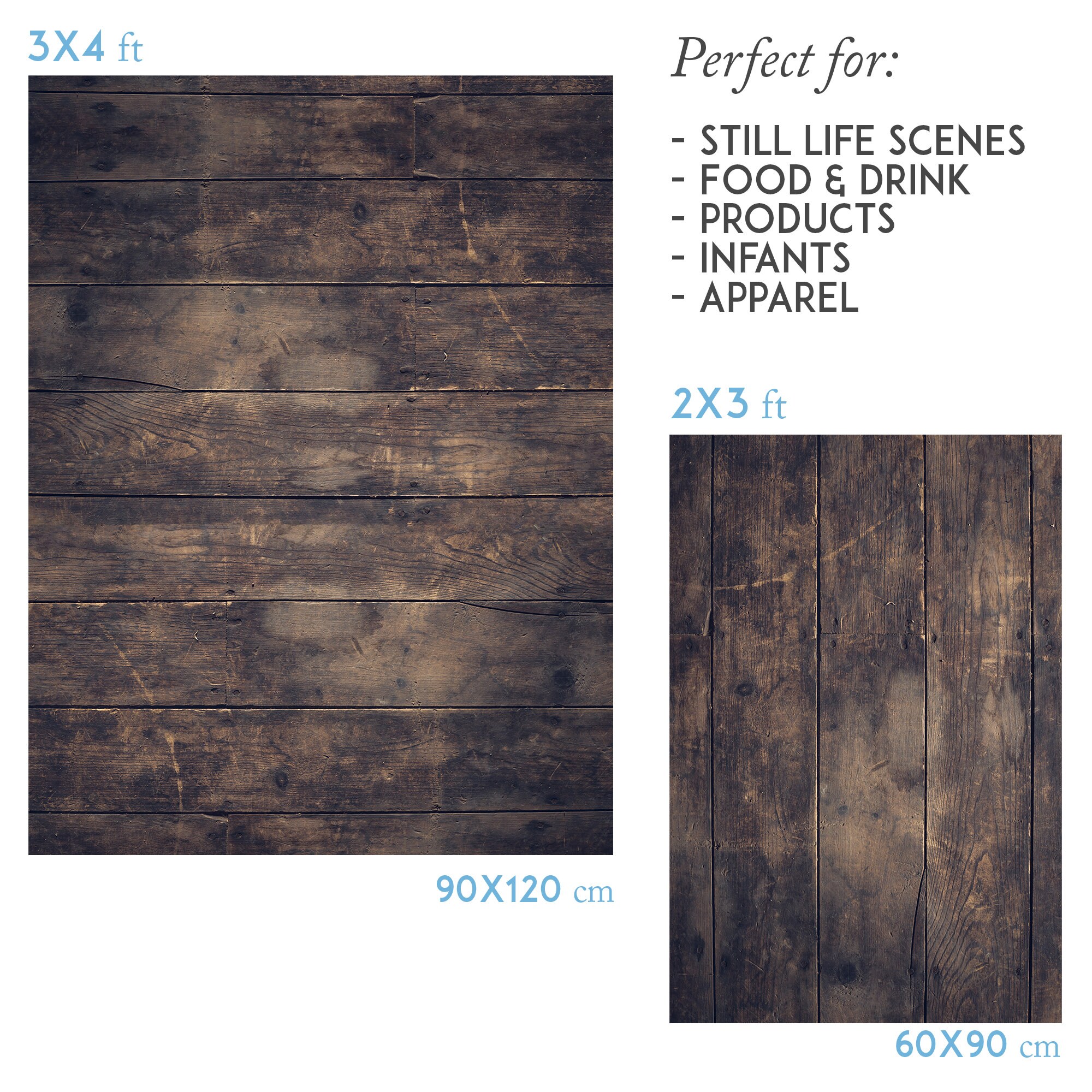 Photo Backdrop Barn Wood Rustic for Product, Instagram, Flat Lay & Food ...