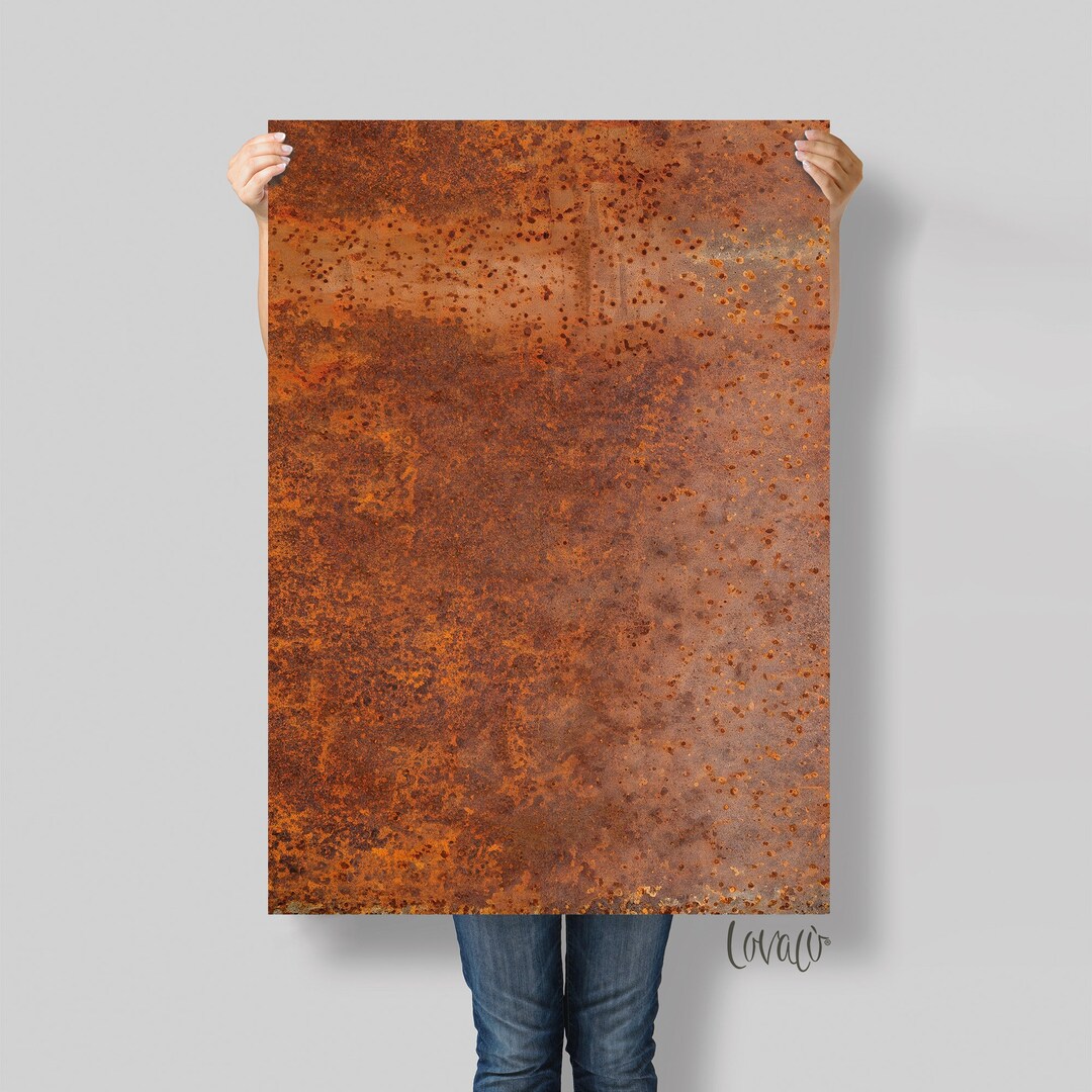 Rusty Orange Metal Photography Backdrop: Grunge Steel Texture - Etsy