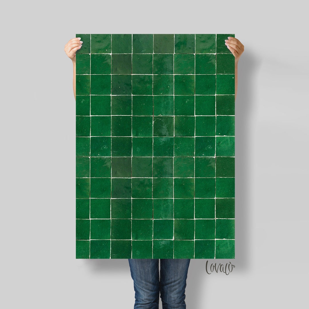Green Tile Photography Backdrop: Food, Product, Flat Lay (28x40 In) - Etsy