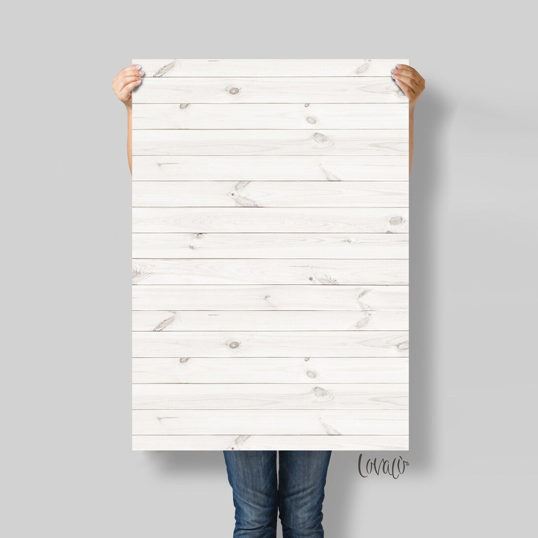 White Wood Vinyl Photography Backdrop Rustic Wood for Product ...