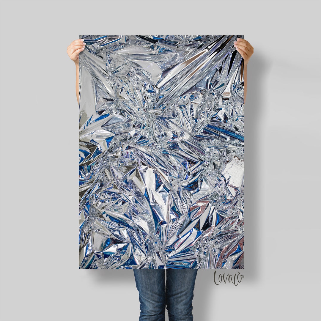 Silver Foil Photography Backdrop for Product, Instagram, Flat Lay ...