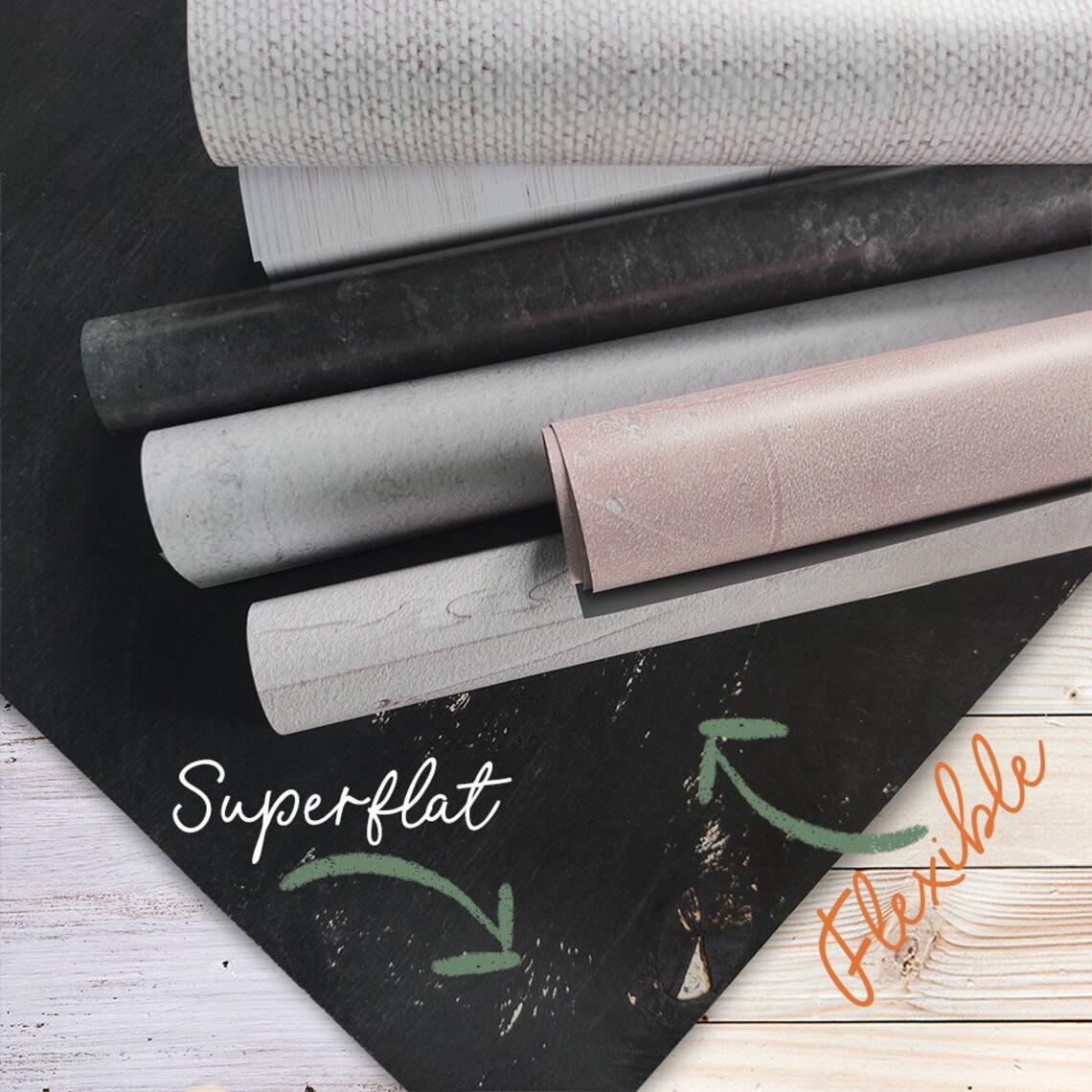 Stone Gray Vinyl Photography Backdrop for Product, Instagram, Flat Lay ...