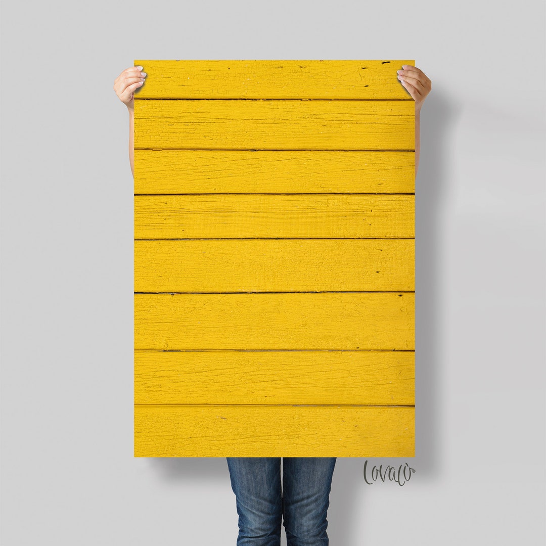 Yellow Photo Backdrop Rustic Wood PVC for Food, Product, Instagram ...