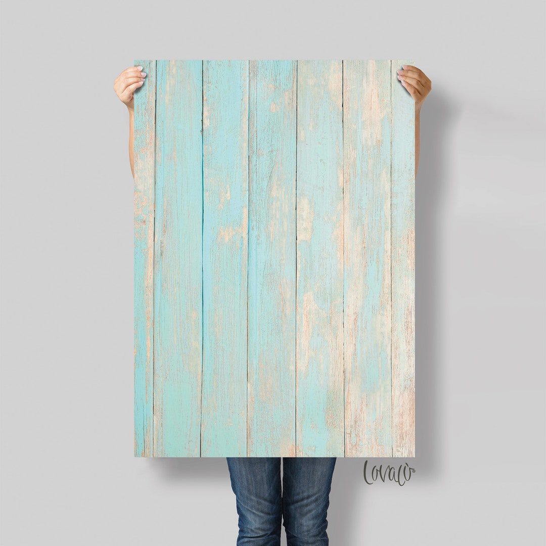 Light Blue Wood Photography Backdrop: Food, Product Flat Lay (28x40 ...