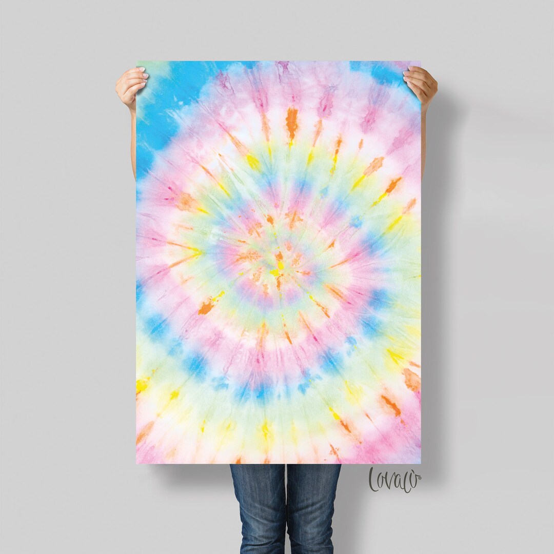 Rainbow Tie-dye Photography Backdrop: Hippie Spiral Vinyl - Etsy