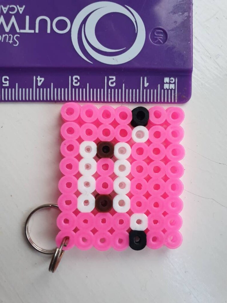 Minecraft Pig Keychain Perler Beads - Etsy