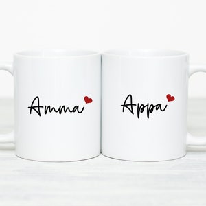 Amma Appa Mug Set, New South Indian Parents Gift Set, Amma Appa Gifts ...
