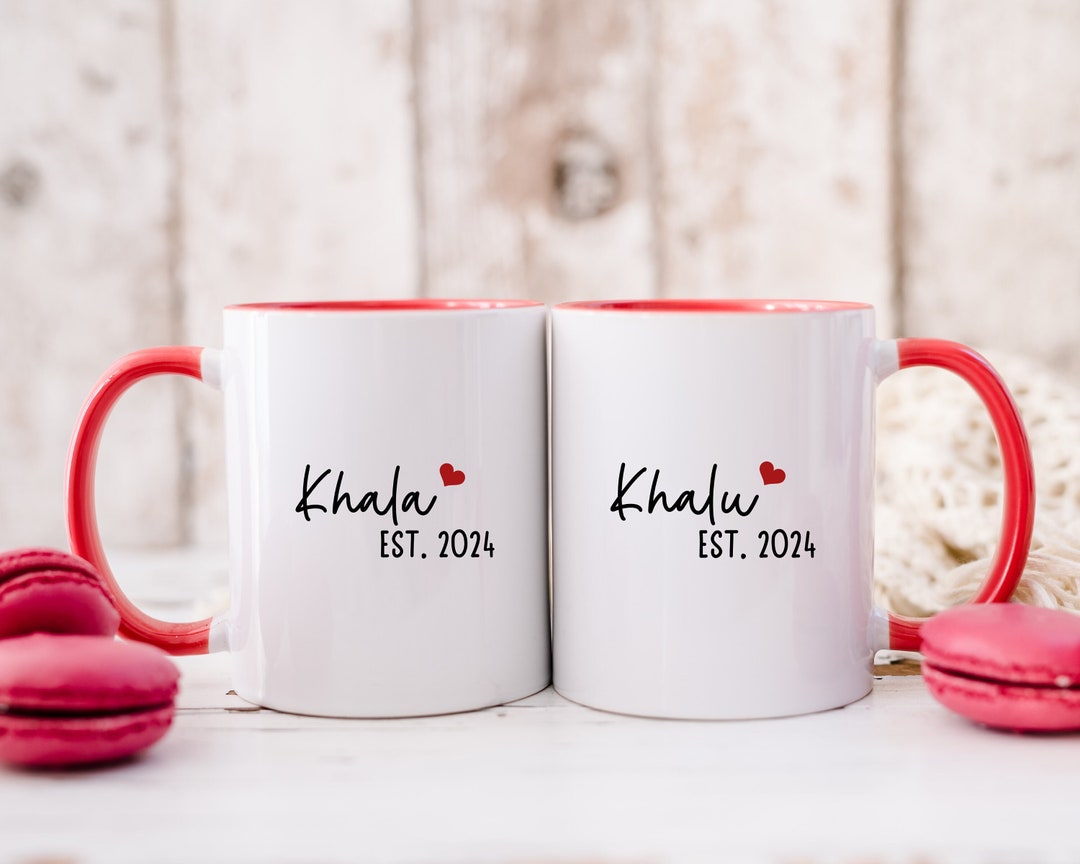 Khala Khalu Est 2024 Mug Set, Khala Khalu Mug Set Muslim Pregnancy ...