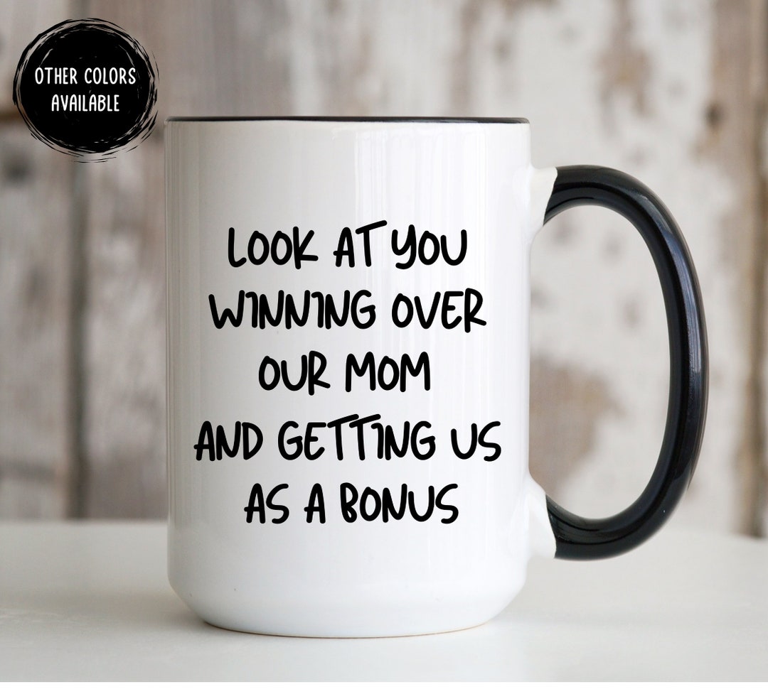 Bonus Dad Gifts, Bonus Dad Mug for Step Dad, Look at You Winning Over ...