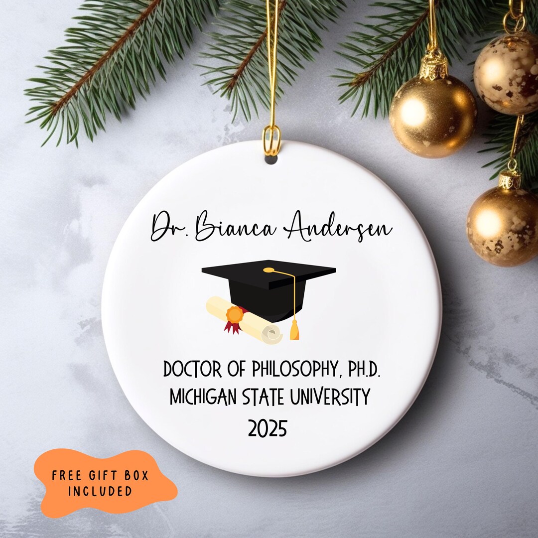 Personalized Phd Ornament, Phd Graduation Gift for Men Women, Phd Ph.d ...