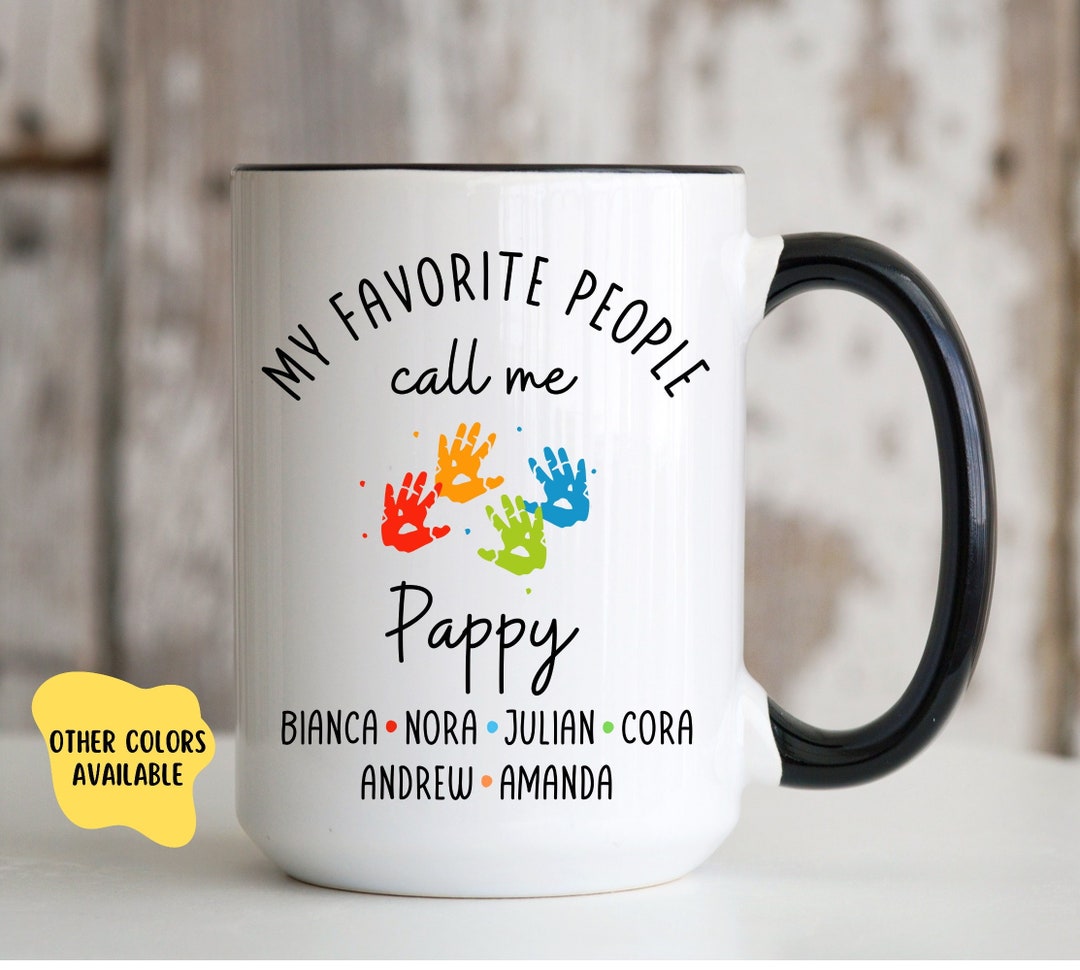 Pappy Mug With Grandkids Names Personalized Pappy Gift for Pappy ...
