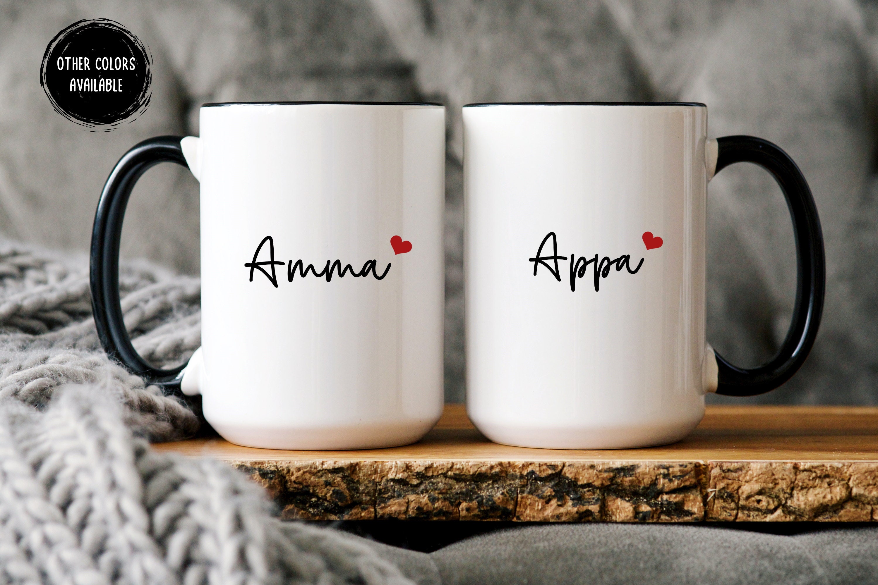 Amma Appa Mug Set, New South Indian Parents Gift Set, Amma Appa Gifts ...