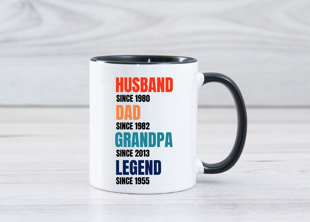 Personalized Dad Legend Since Mug, Fathers Day Gift Husband Dad Grandpa ...