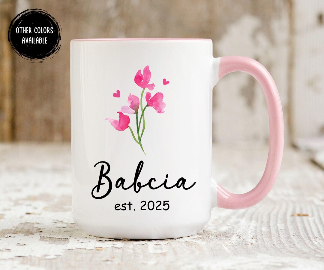 Babcia Gift, Promoted to Babcia Est 2025, Gifts for Babcia Mothers Day ...