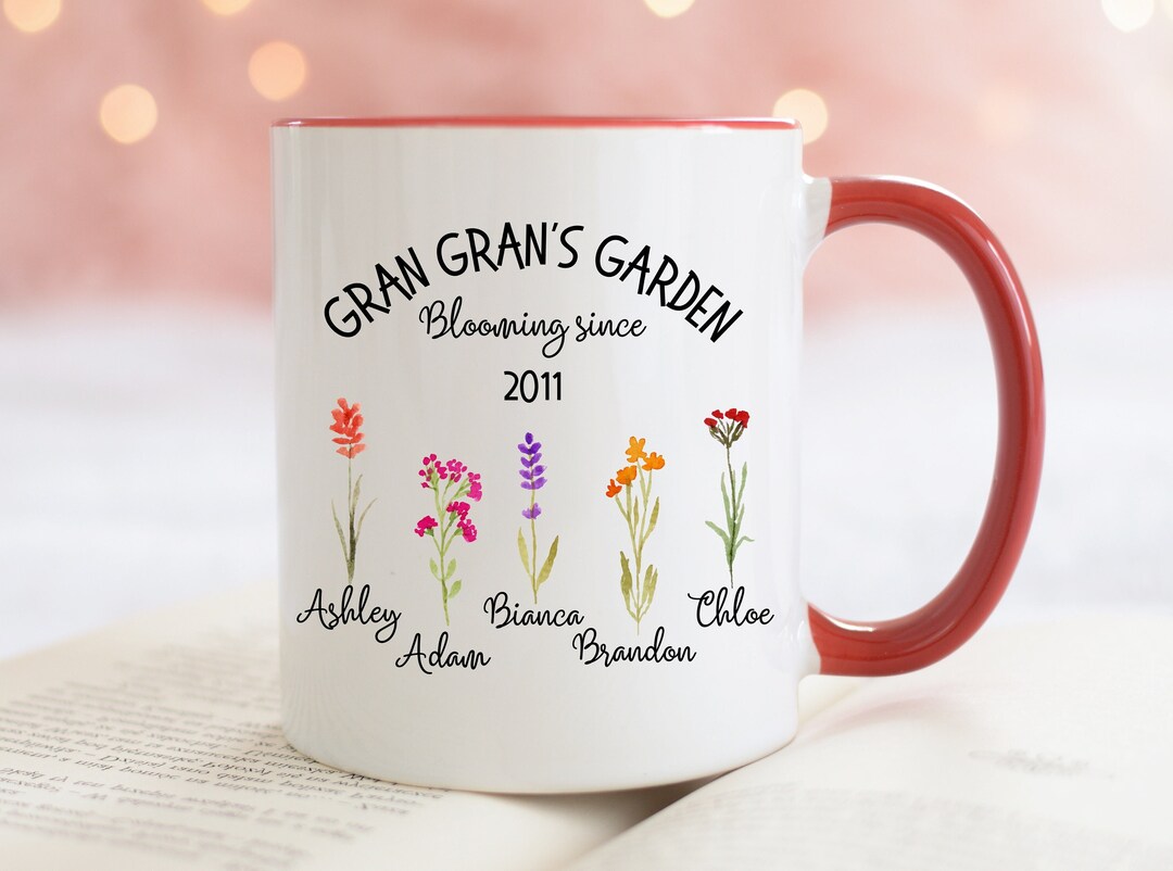 Gran Gran Mug With Grandkids Names Mothers Day Personalized Gift for ...