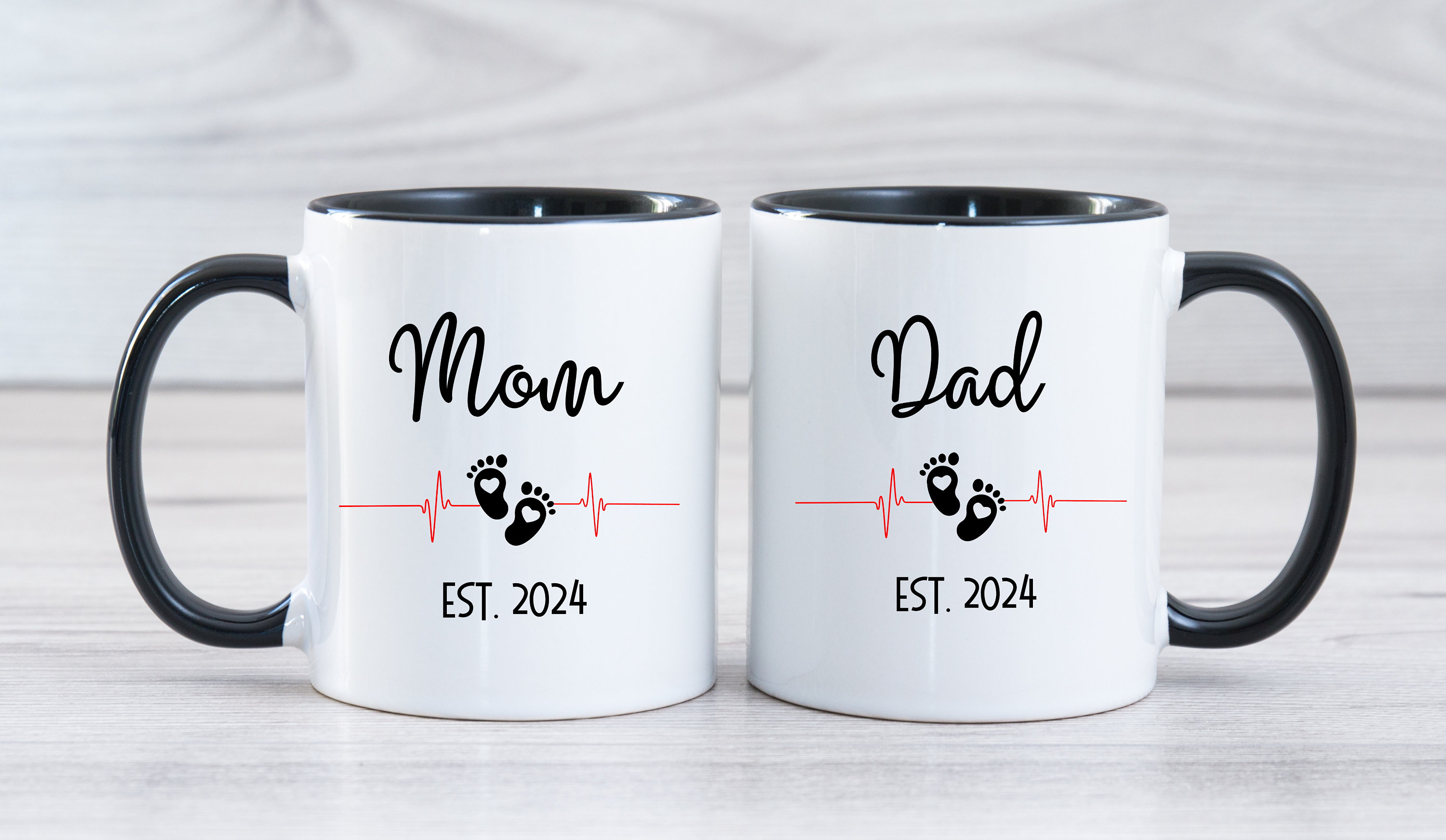 Parents to Be Mug Set, New Mom and Dad Mug Set, Gifts for Expecting ...