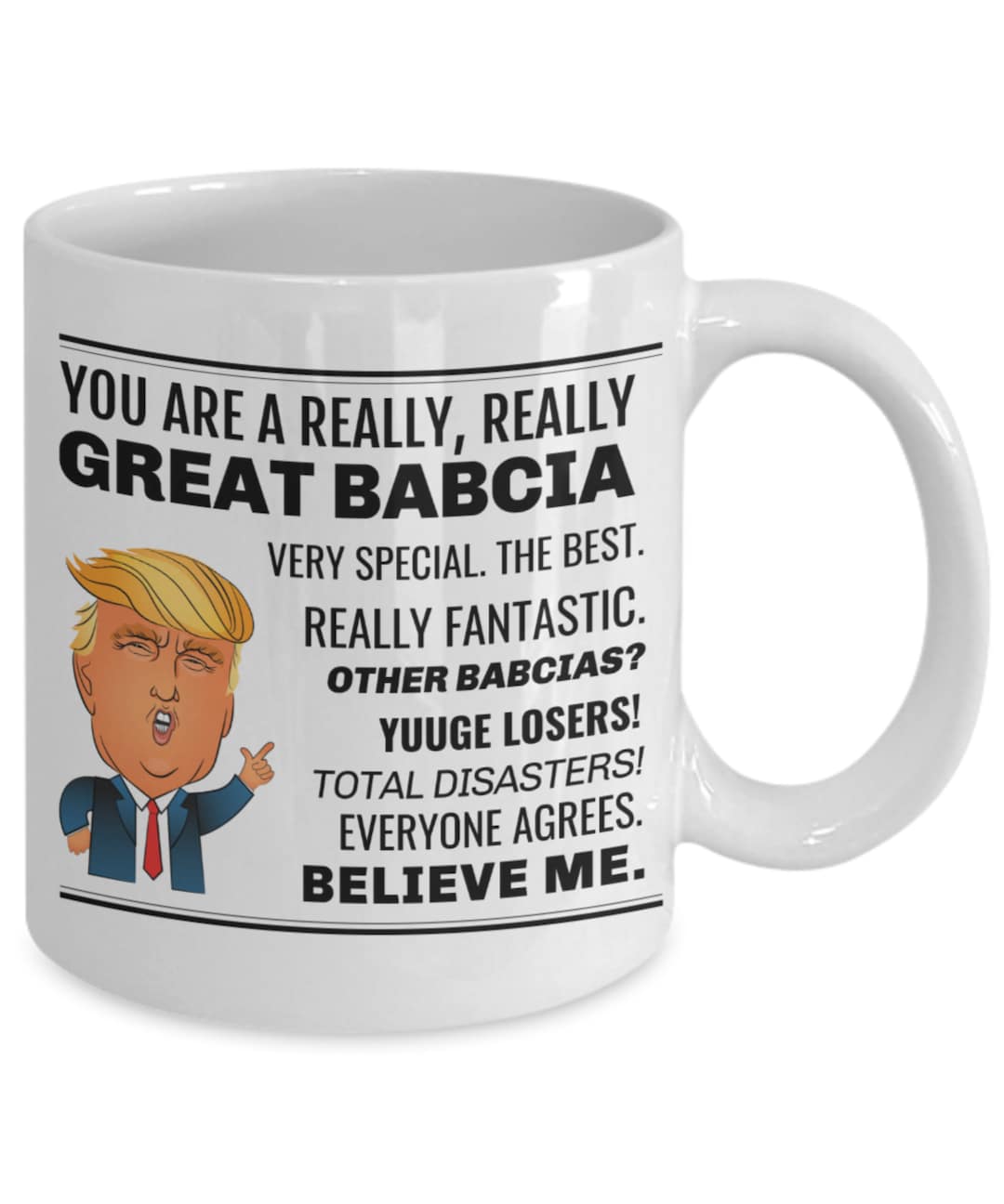 Babcia Gifts, Babcia Trump Mug, Fathers Day Trump Babcia Mug, Babcia ...