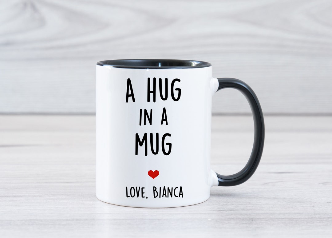 Personalized Hug in A Mug, Best Friend Gift, Thinking of You Gift ...
