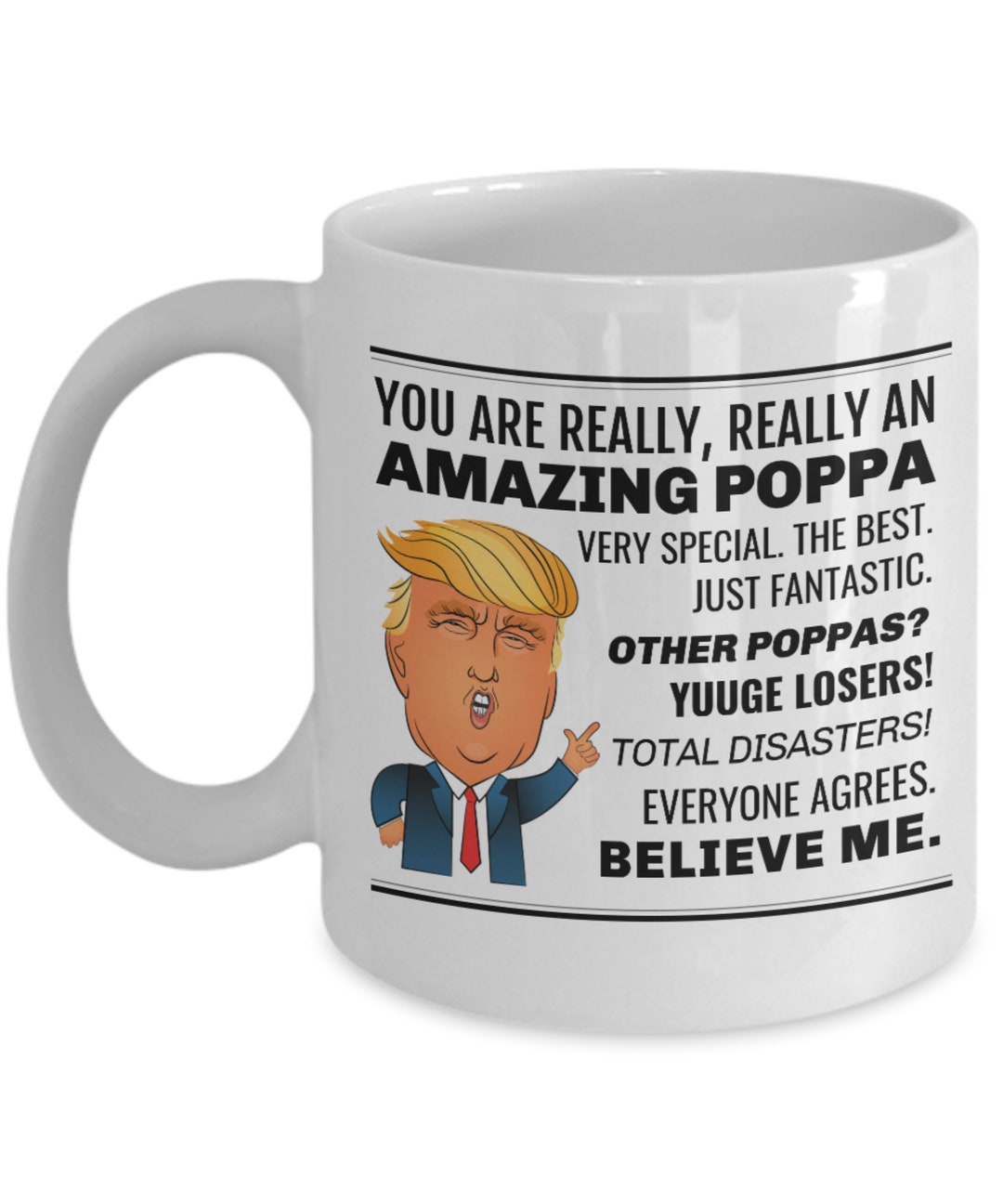 Poppa Trump Mug, Funny Trump Poppa Mug, Poppa Fathers Day/birthday Gift ...