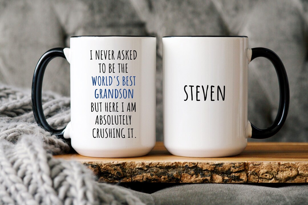 Grandson Mug, Personalized Funny Grandson Gift, Best Grandson Ever Mug ...