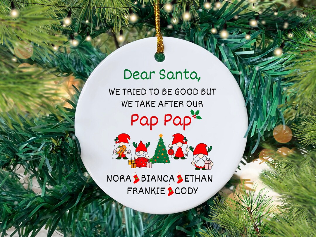 Pap Pap Gifts Personalized Pap Pap Ornament Pap Pap Christmas Gifts Pap ...