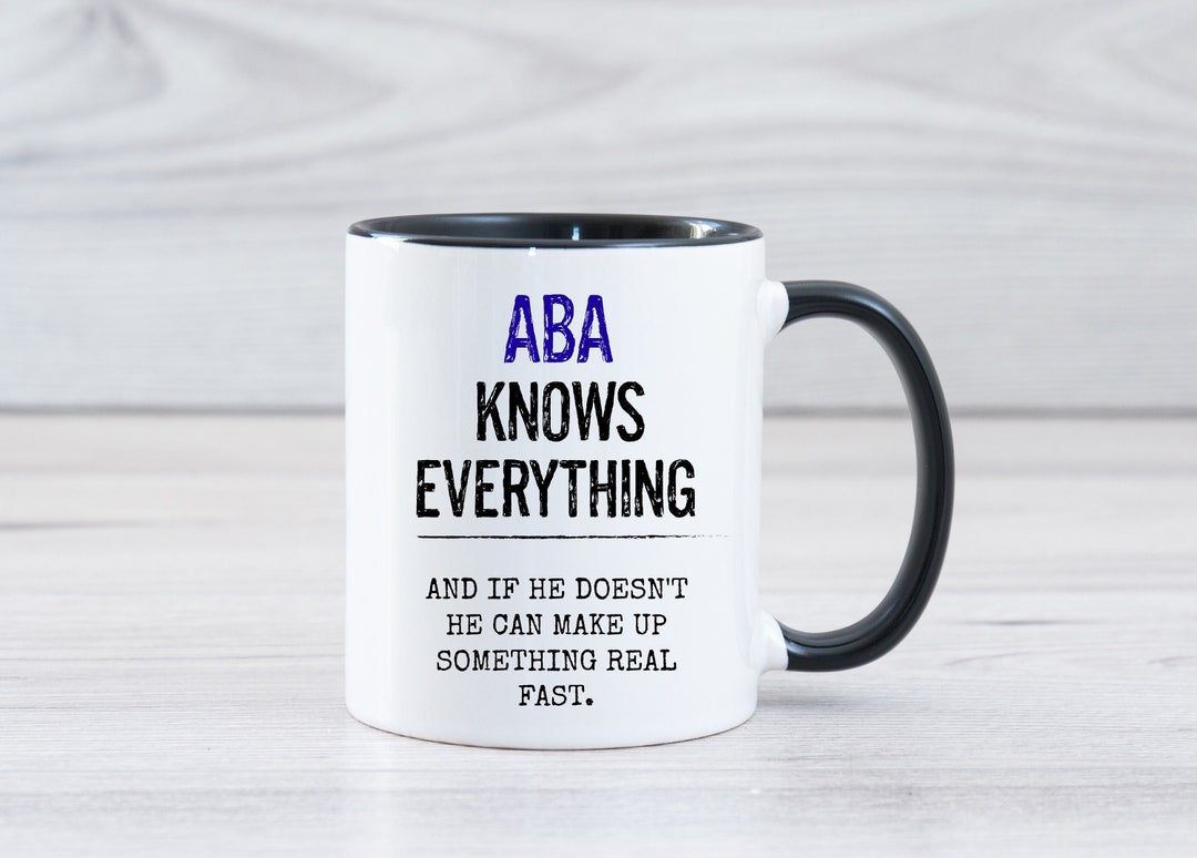 Aba Mug, Aba Gift Funny Aba Fathers Day, Aba Gift Mug Funny Dad Mug ...