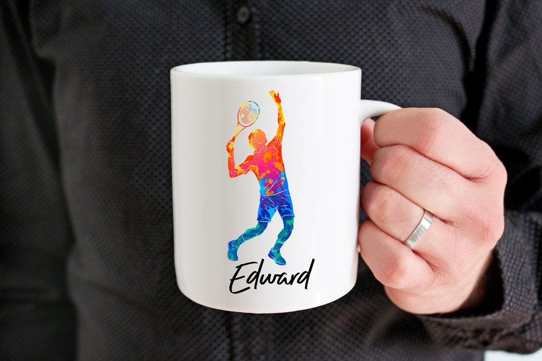 Personalized Tennis Player Coffee Mug Cup, Gift for Tennis Player ...