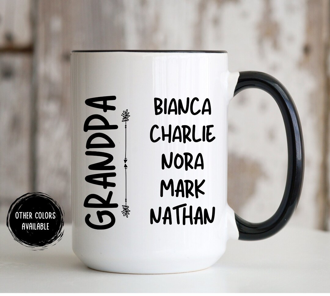 Custom Grandpa Mug, Personalized Grandpa Mug With Names, Grandpa Mug ...