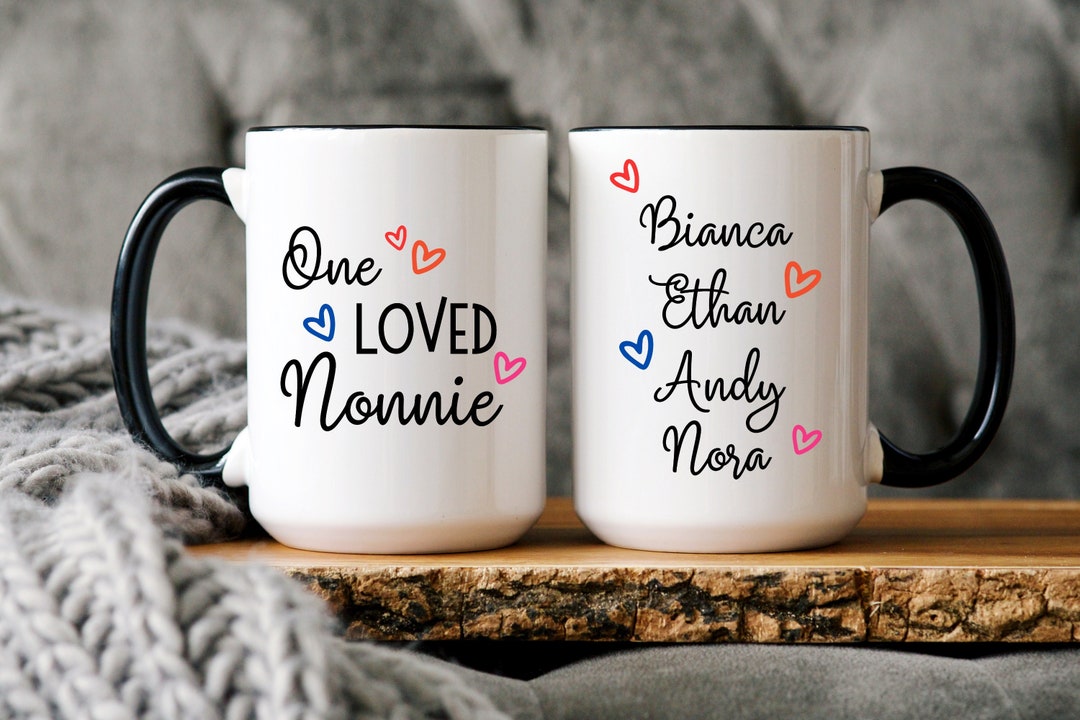 Nonnie Gift With Grandkids Names One Loved Nonnie Grandma Gifts ...