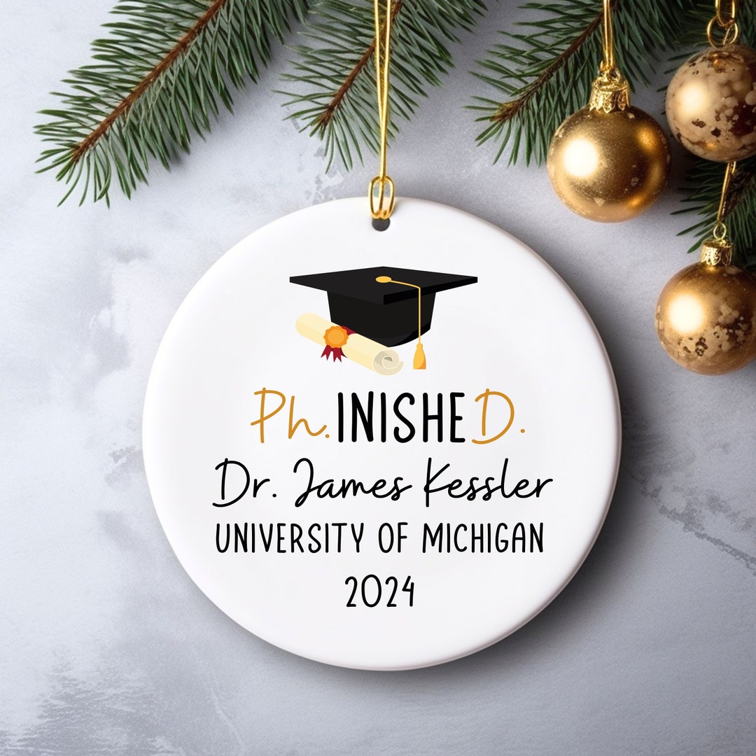 Phd Graduation Gift for Men Women, Personalized Phd Ornament Phd Ph.d ...