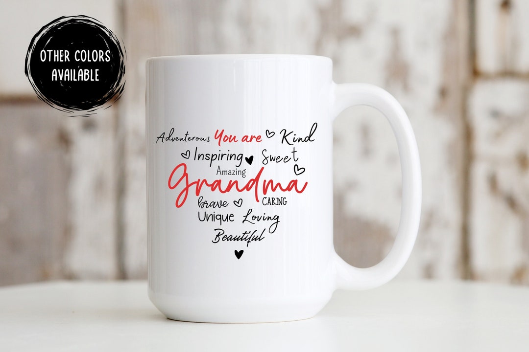 Grandma Coffee Mug, Best Grandma Ever Mug, Grandma Word Collage Gift ...