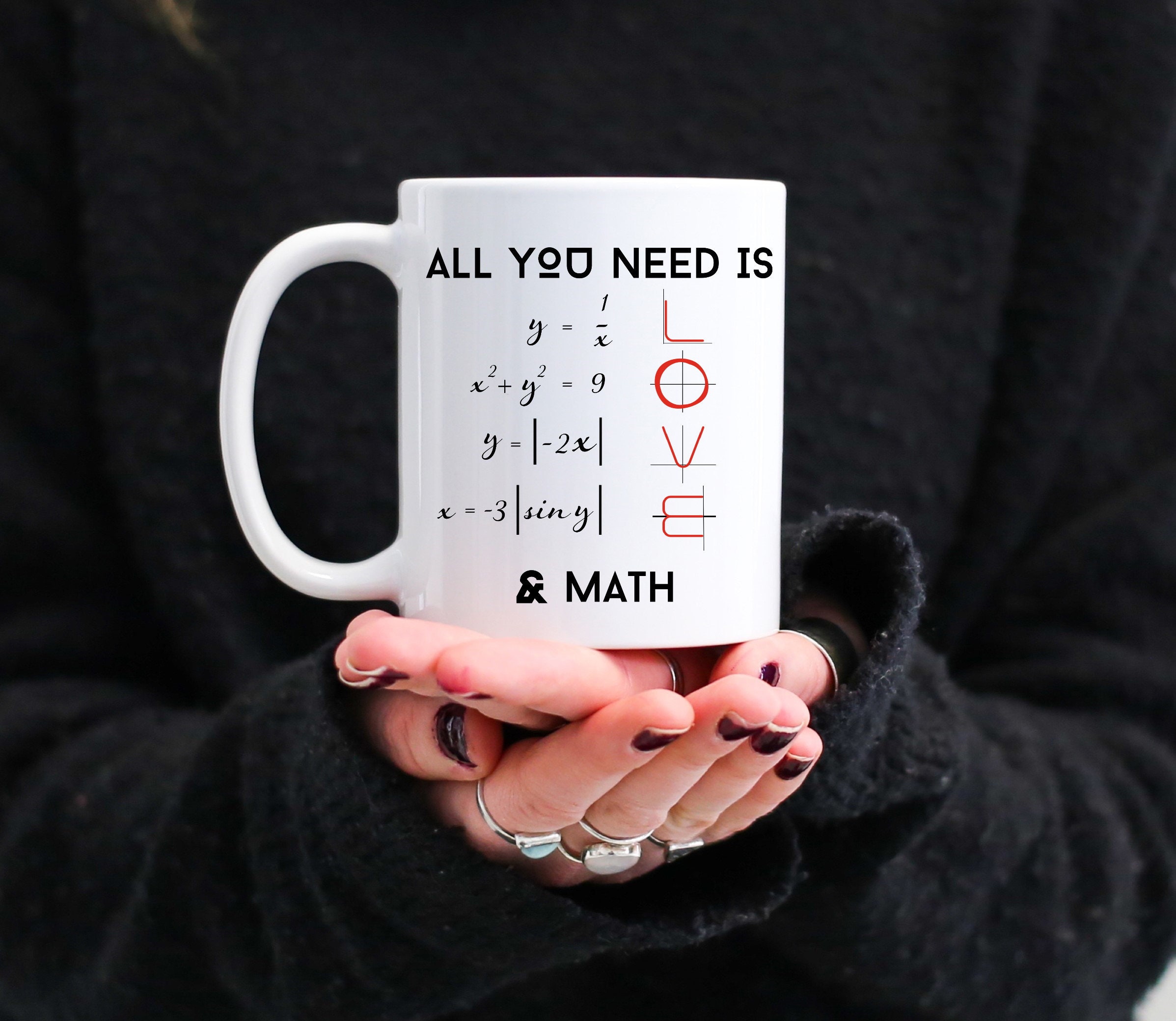 Math Teacher Gifts Math Teacher Mug All You Need is Love and - Etsy