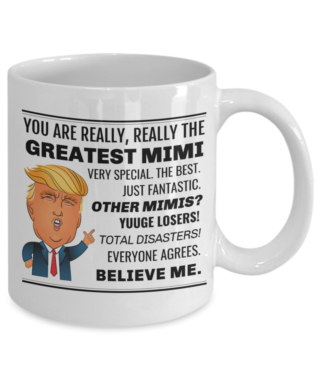 Mimi Trump Mug, Funny Trump Mothers Day Mimi Mug for Best Mimi, Trump ...