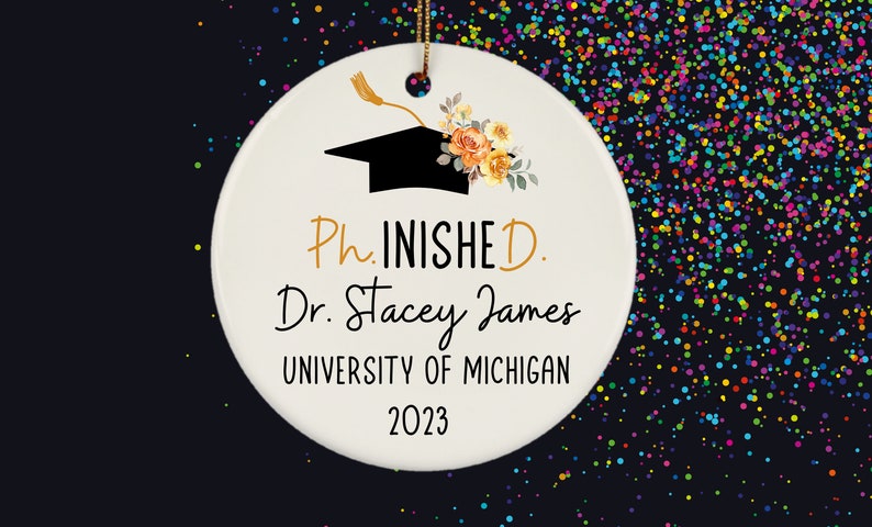 Personalized Phd Ornament Phd Graduation Gift for Her Women - Etsy