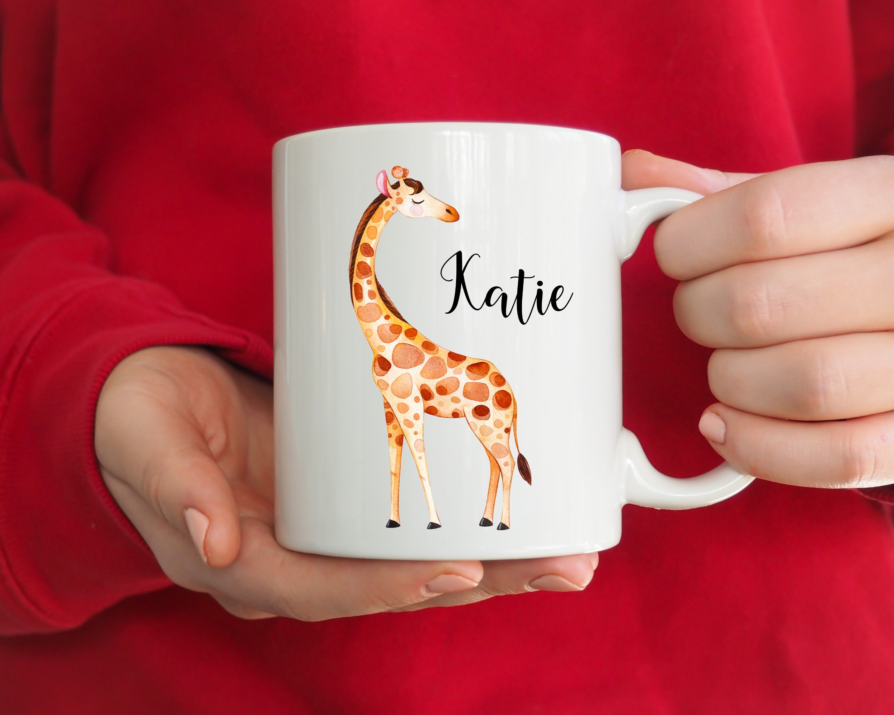 Personalized Giraffe Name Mug Giraffe Gift Cute Coffee Mug - Etsy