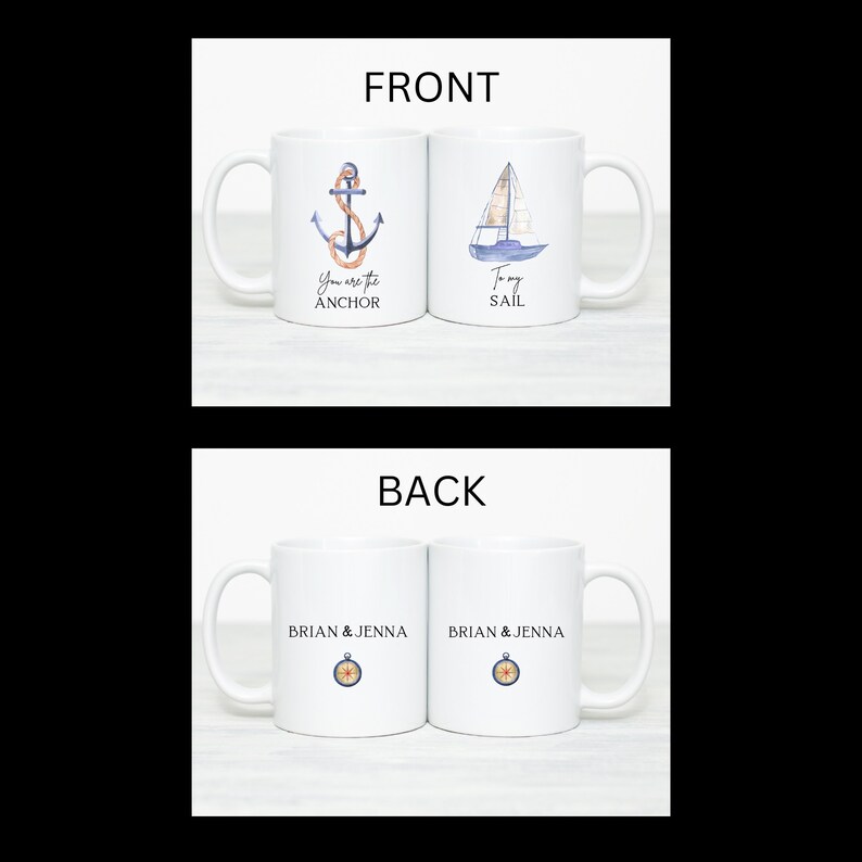 Custom Matching Couples Mugs, Mr and Mrs Coffee Mugs, Couple's ...