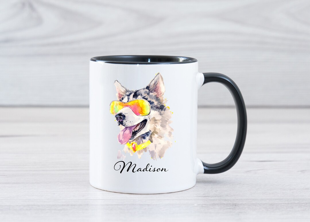 Personalized Siberian Husky Mug, Cool Husky Dog Gifts, Husky Coffee Mug ...