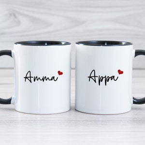 Amma Appa Mug Set, New South Indian Parents Gift Set, Amma Appa Gifts ...
