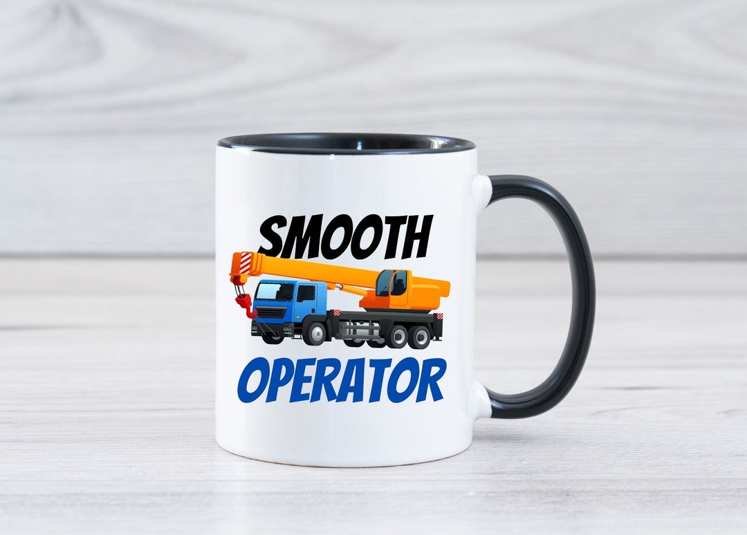 Construction Worker Mug Crane Truck Operator Gift Heavy Machine ...