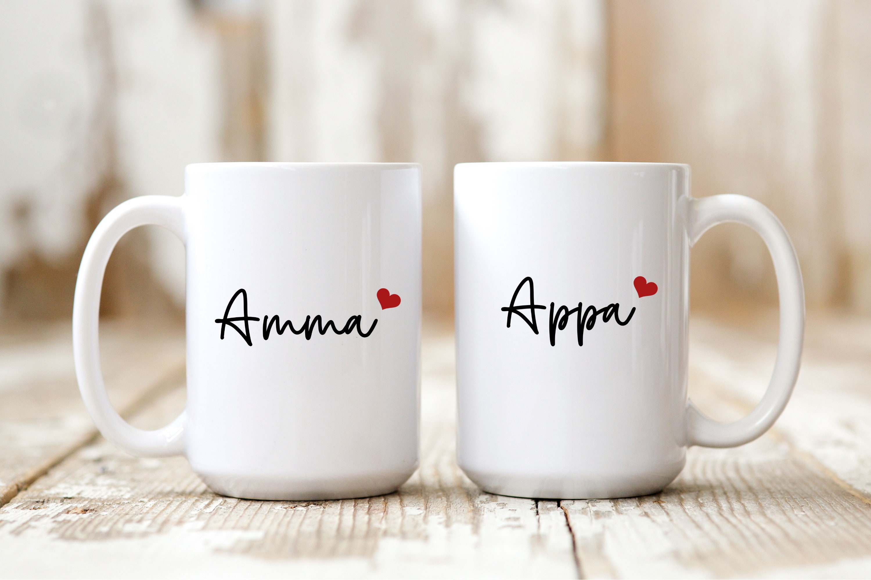 Amma Appa Mug Set, New South Indian Parents Gift Set, Amma Appa Gifts ...