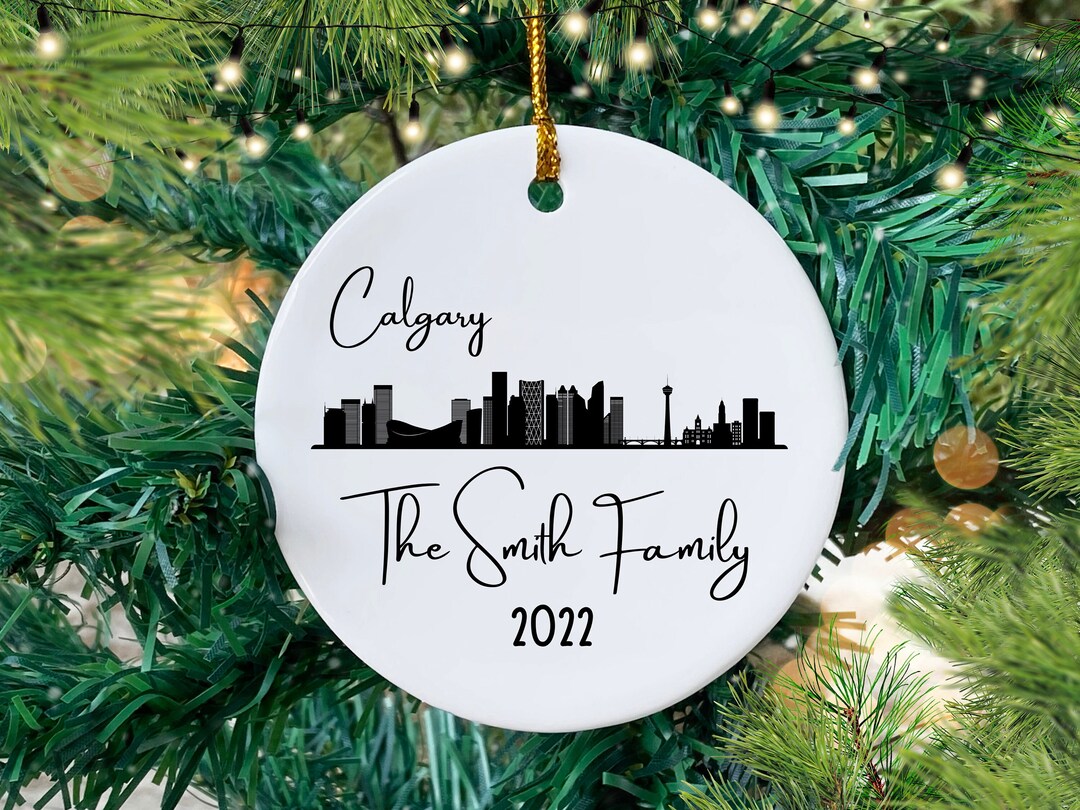 Calgary Skyline Ornament, Calgary Tree Ornament, Custom Christmas ...