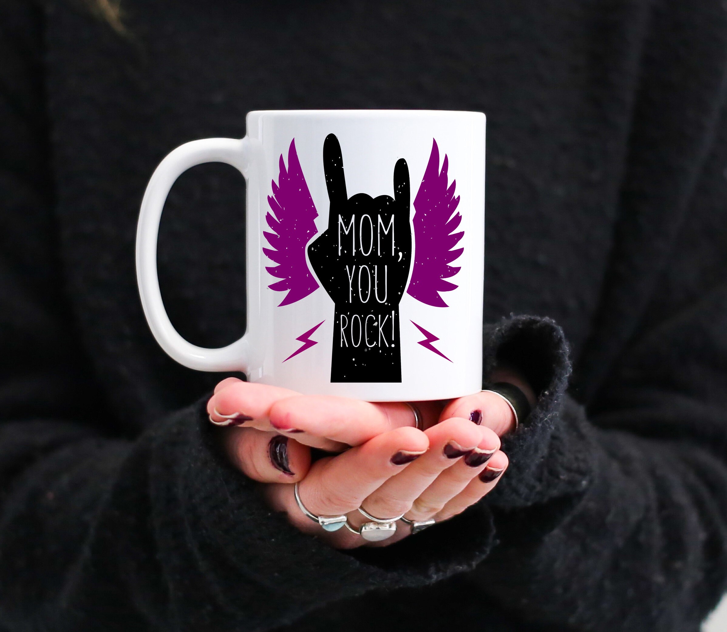 Mom You Rock Mug Cool Mom Gifts Mothers Day for Mom Rocker - Etsy