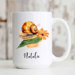 Snail Mug, Snail Watercolor Art, Birthday Christmas Gifts for Her Women ...