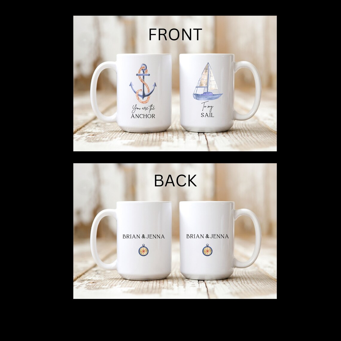Custom Matching Couples Mugs, Mr and Mrs Coffee Mugs, Couple's ...