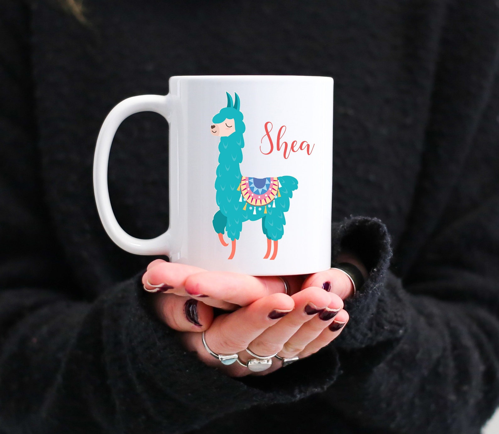 Llama Mug Personalized With Name Alpaca Gift for Friend Cute - Etsy
