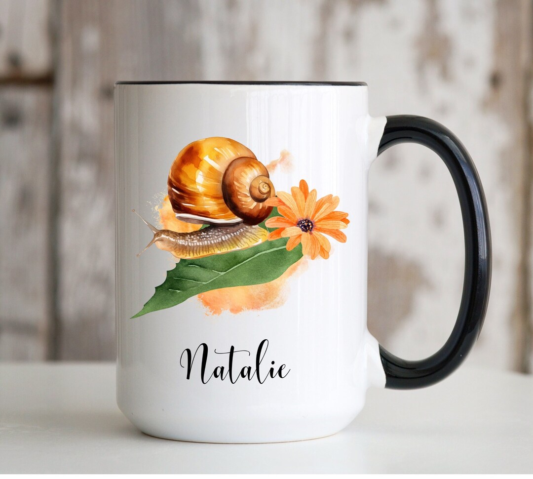Snail Mug, Snail Watercolor Art, Birthday Christmas Gifts for Her Women ...