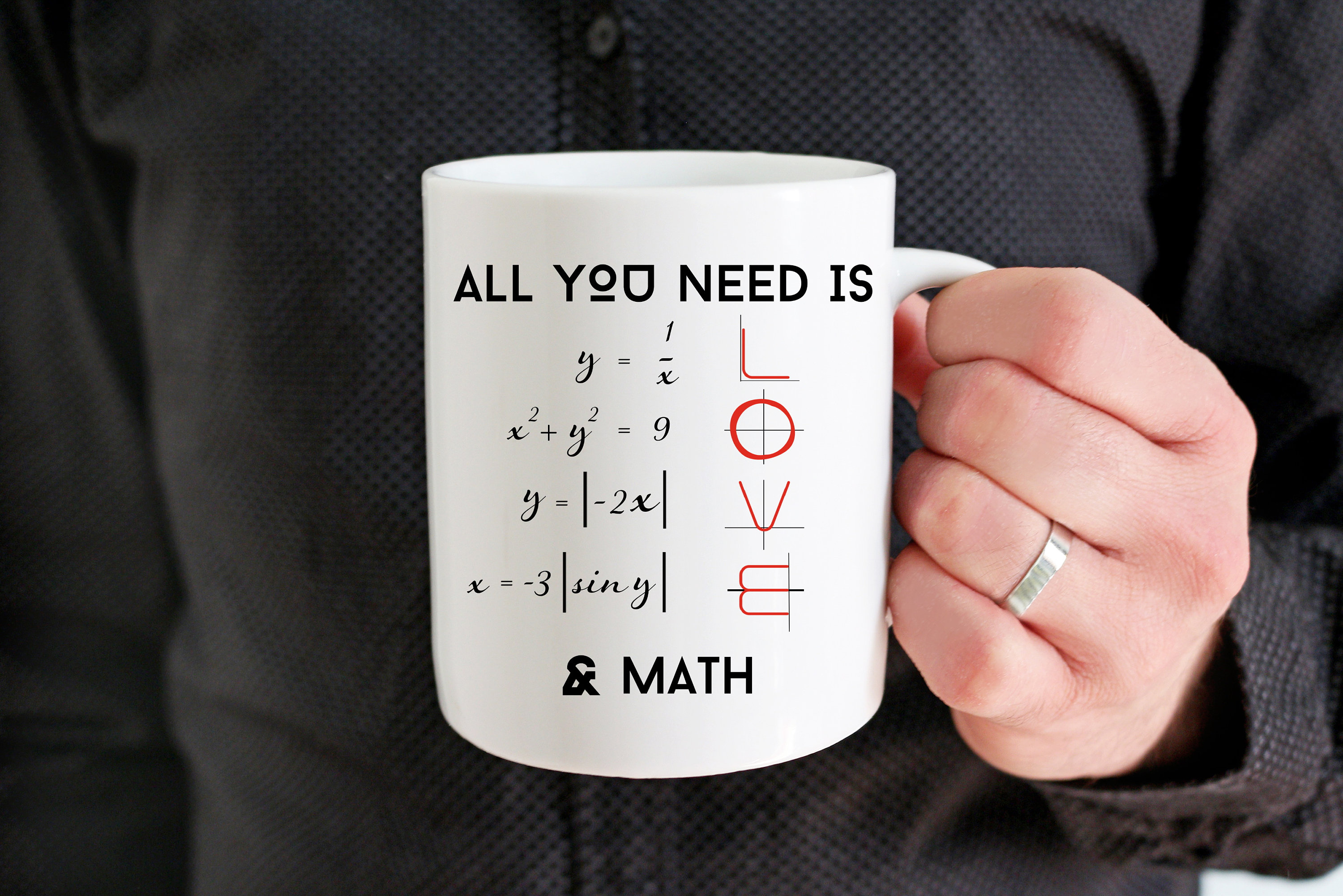 Math Teacher Gifts Math Teacher Mug All You Need is Love and - Etsy