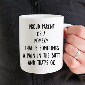 Pomsky Gifts, Pomsky Coffee Mug, Pomsky Coffee Cup, Pomsky Dog Mug ...