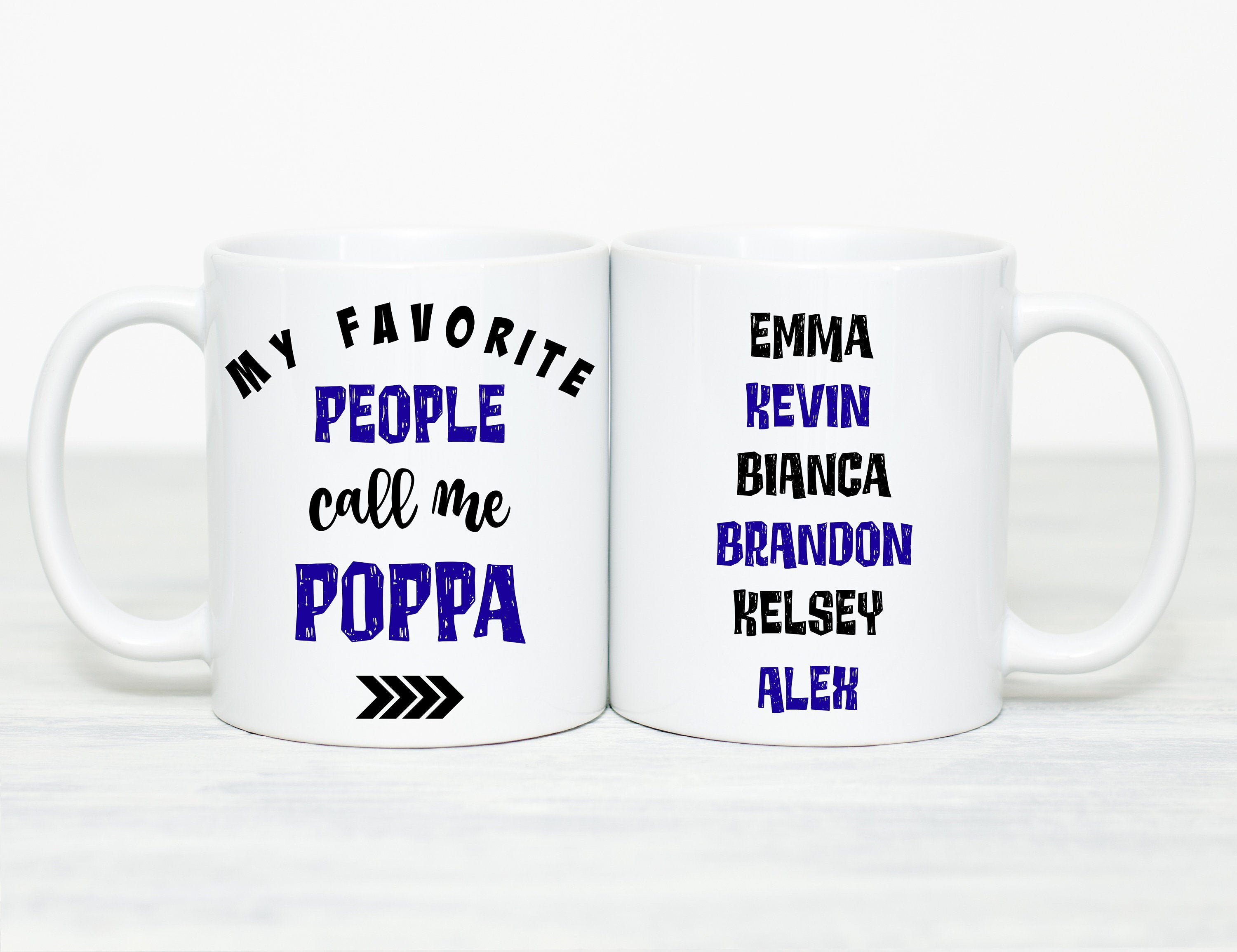 Poppa Gift Poppa Mug Personalized Poppa's Favorite - Etsy UK