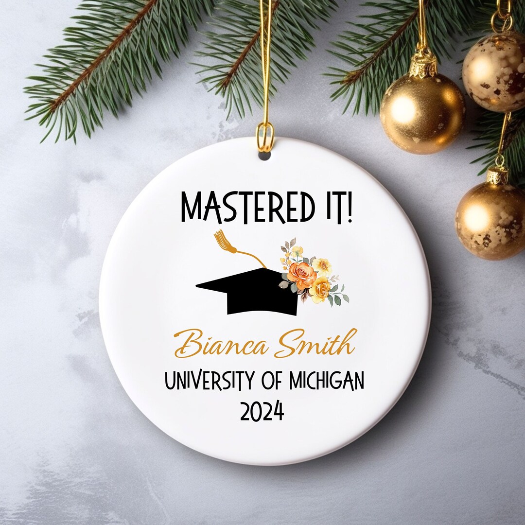 Masters Degree Graduation Gift for Her Women, Masters Degree Ornament ...